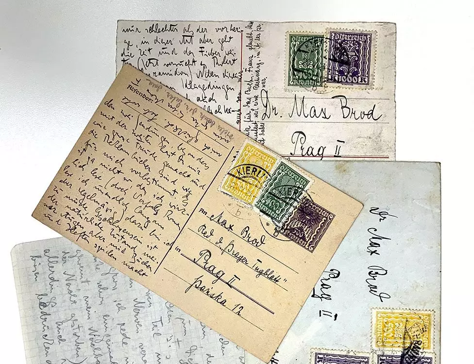 Surat saka arsip Max Brod saka makalah Franz Kafka