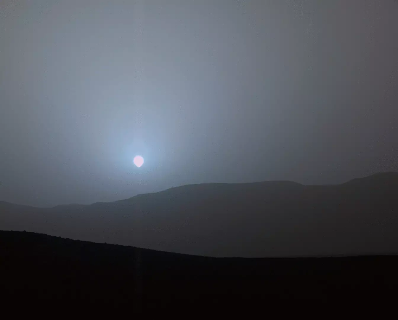 GIF av Mars solnedgång