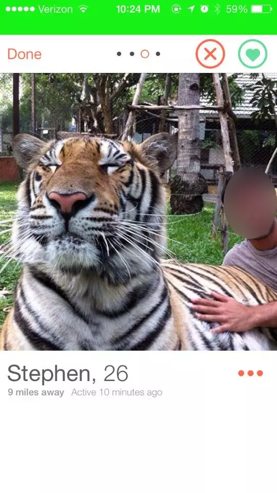 ບັນຫາ unsexy ໃຫຍ່ກັບ Tiger selfies