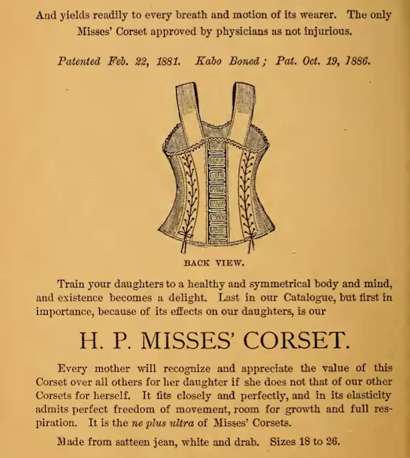 Kwa gulu laling'ono, H.P. Miss 'Corset