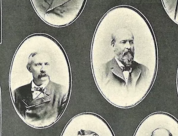 Garfield (höger) och Rockwell (vänster) i Williams College klassfoton