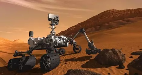 Намоиши рақамии Curiosity, ки субҳи рӯзи душанбе ба Миррих фуруд меояд.