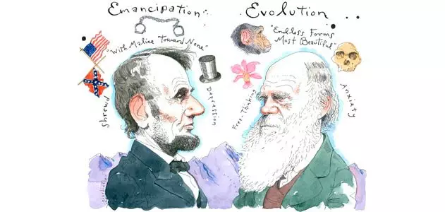 Abraham Linkoln və Çarlz Darvin