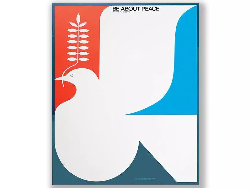 Ein Vintages Poster des Peace Corps