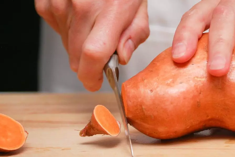 Нарезка сладкого картофеля
