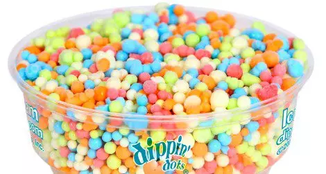 "Rainbow Ice" é um sabor mais vendido para Dippin' Dots.