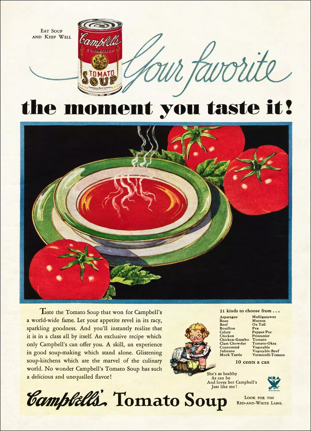 Кэмпбеллның помидор шорпасы рекламасы