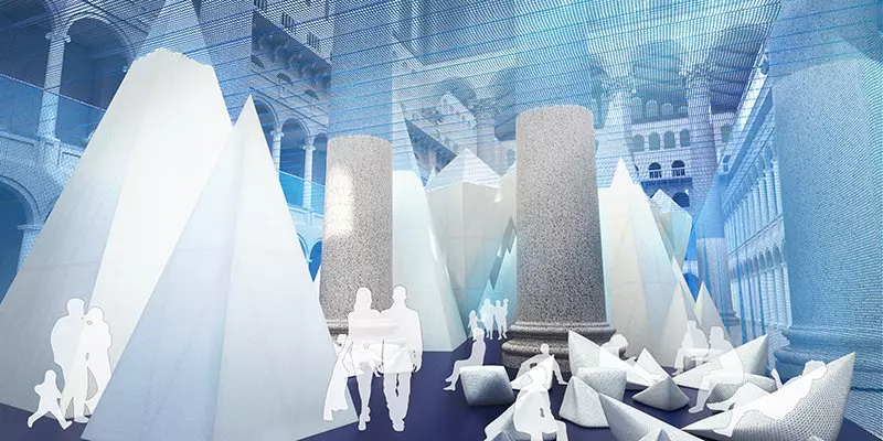 Iceberg jauregien labirinto bat Washington D.C. museo batean flotatu da 30889_2