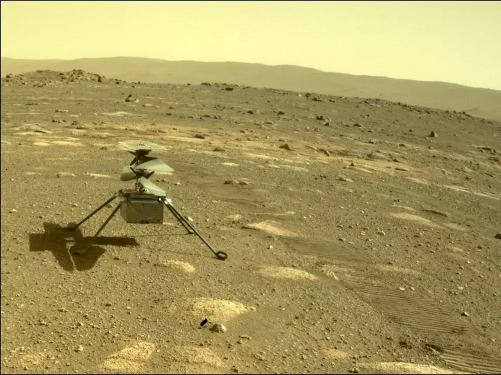 An image of the Ingenuity Mars Helicopter 