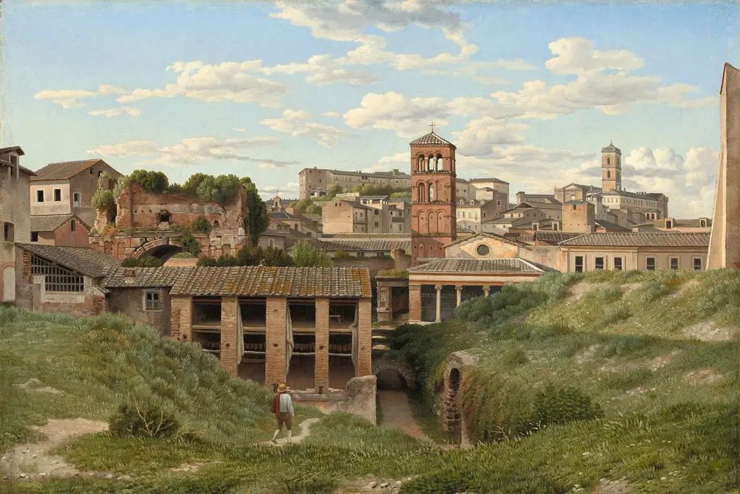 Et maleri fra 1814 av Cloaca Maxima