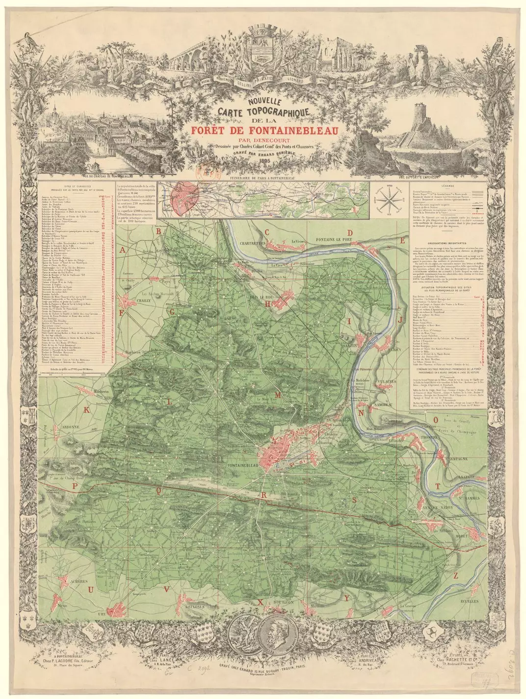Carte de 1895 par Charles Colinet