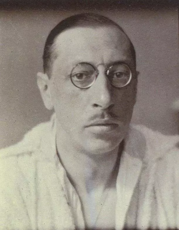 Igora Strawińskiego przez Alvina Langdona Coburna. Odbitka żelatynowo-srebrowa, 1921