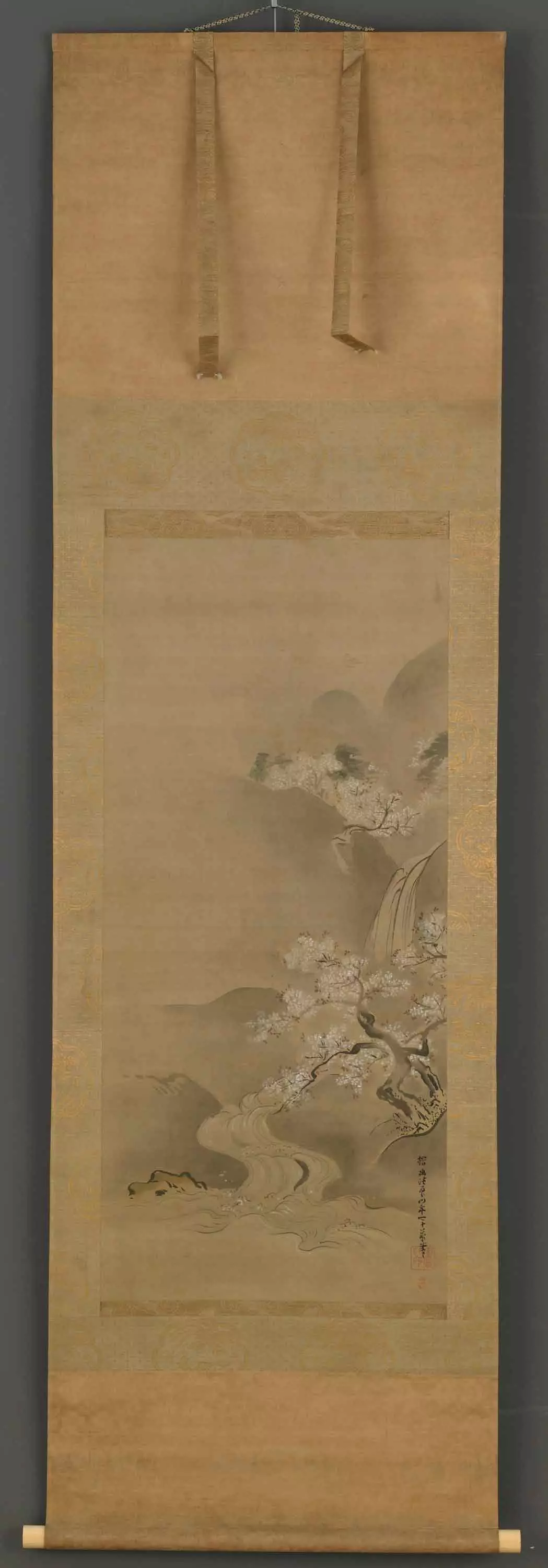Eer de traditie van het bekijken van kersenbloesems in deze kenmerkende Japanse kunstwerken