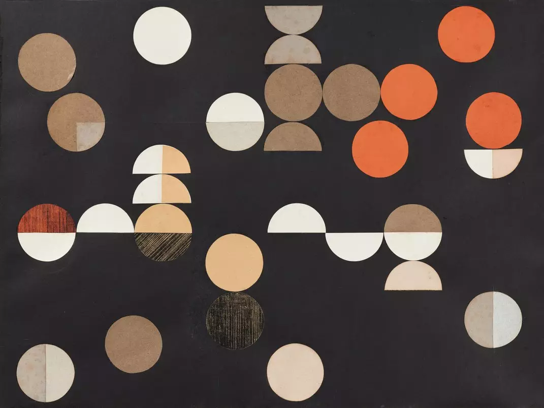 Sophie Taeuber-Arp, Kompozycja à cercles et demi-cercles, 1938.