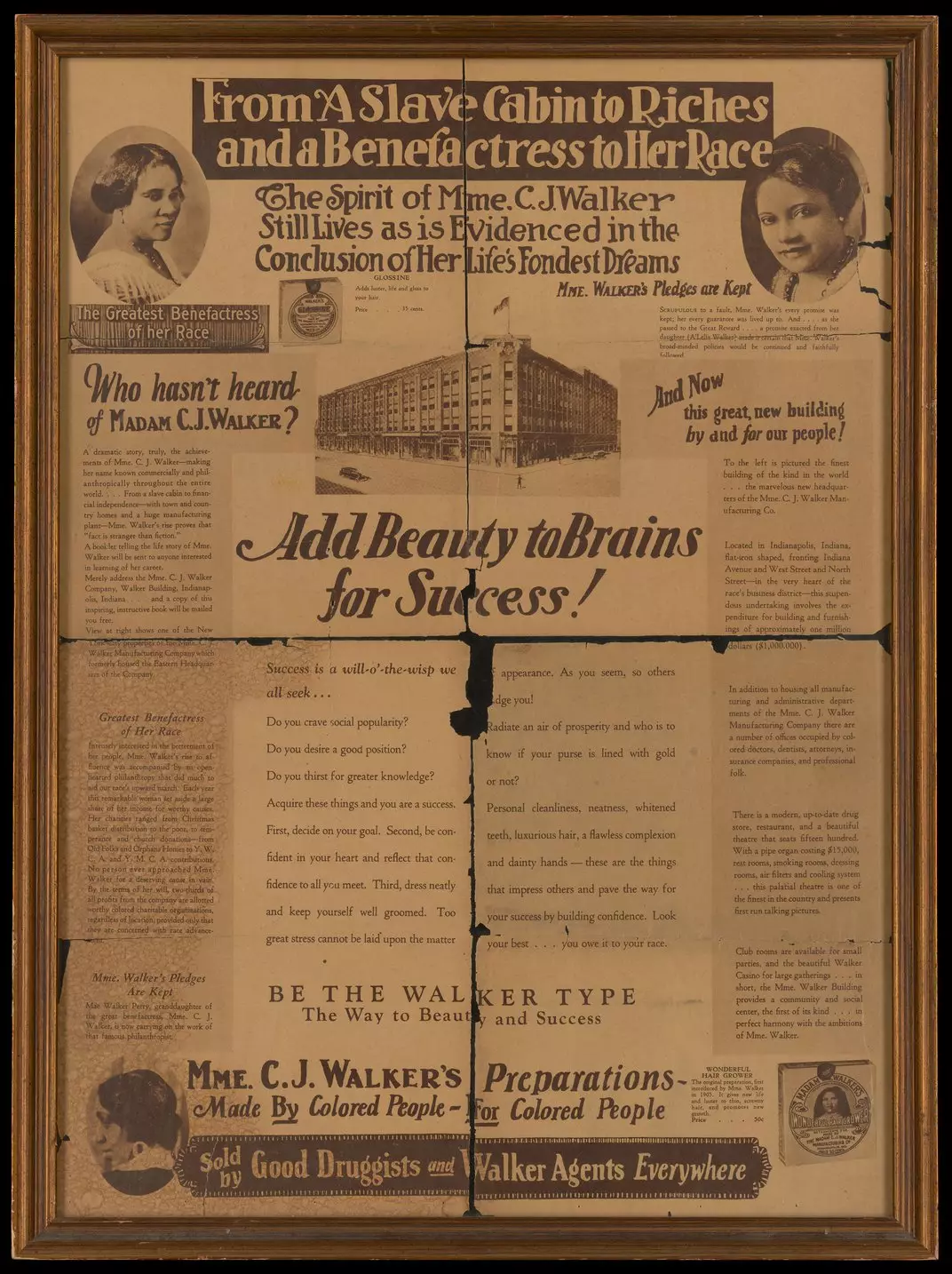 C. J. Walker 女士產品的廣告
