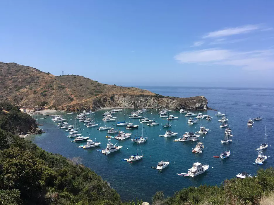 Una foto de la costa de l'illa de Santa Catalina a la costa sud de Califòrnia