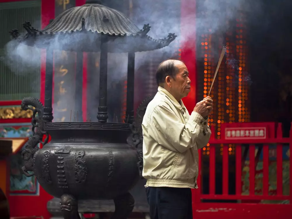 Schrëtt Bannen am Taiwan berühmte Longshan Tempel