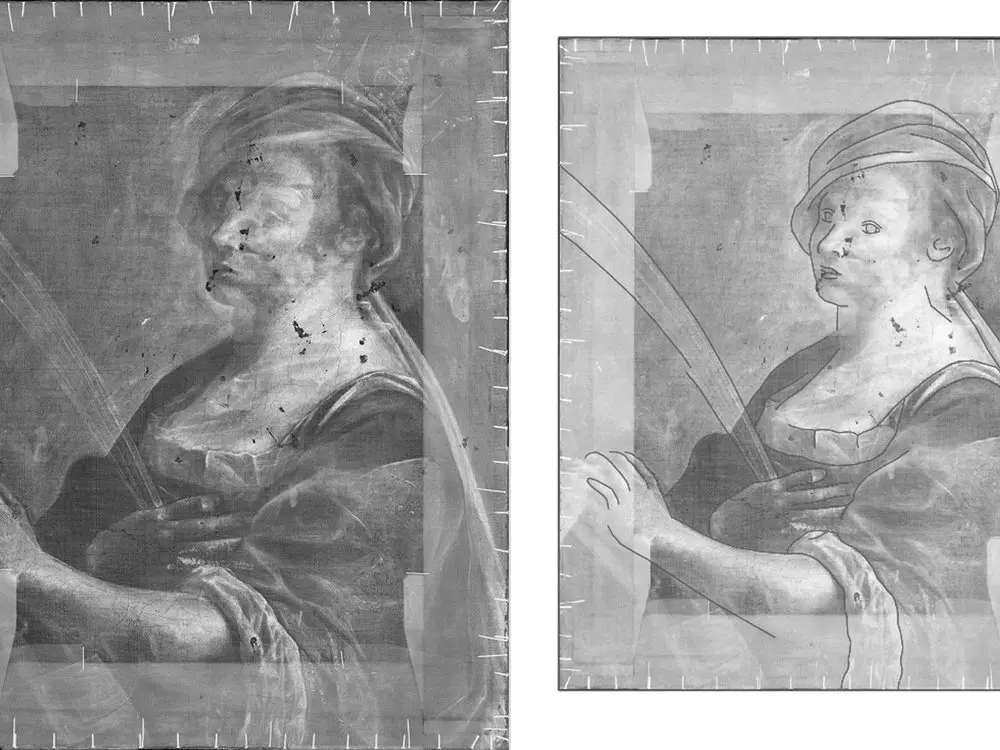 X-Ray විශ්ලේෂණය Artemisia Gentileschi සිතුවම යට සැඟවී ඇති ස්වයං ඡායාරූපයක් හෙළි කරයි