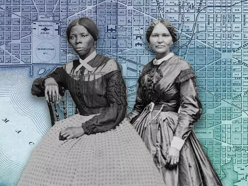 Ilustrasi Harriet Tubman lan Elizabeth Keckley