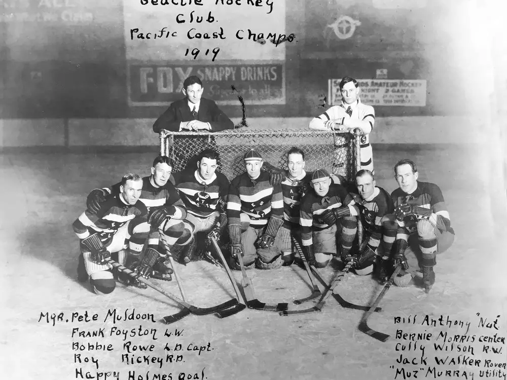 Foto do equipo de Seattle Metropolitans 1919