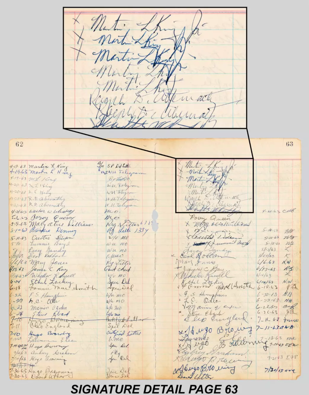 Sesese Birmingham Jail Logbook Pages Signed by MLK Resurface Ina ua Tele Tausaga 33663_3