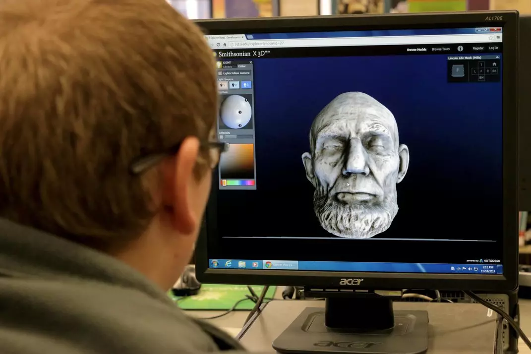 Modello 3D di Lincoln Life Mask