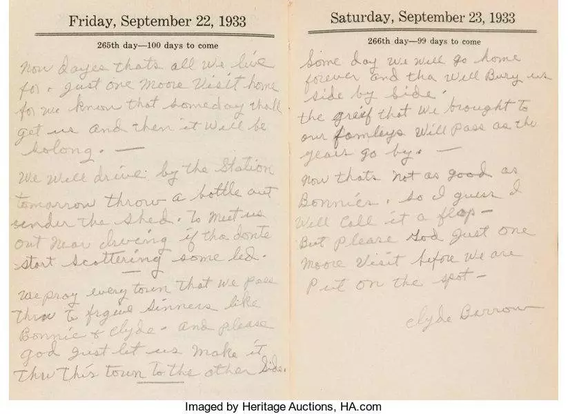 Zápisník poézie napísaný Bonnie a Clydeom je pripravený na aukciu 33784_3