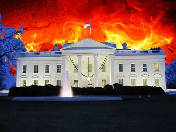Изпълнение на художника на Изгарянето на Вашингтон