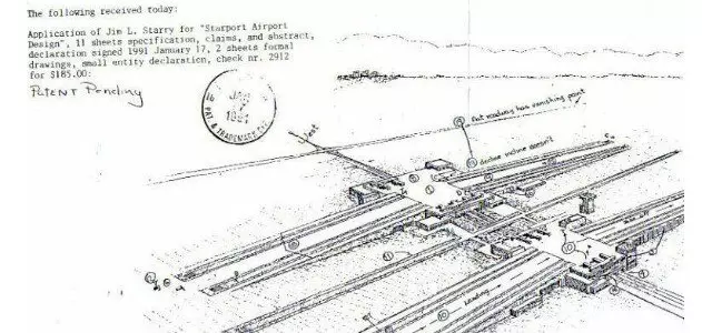 スターポート空港の設計に関するジム・スターリーの特許図面