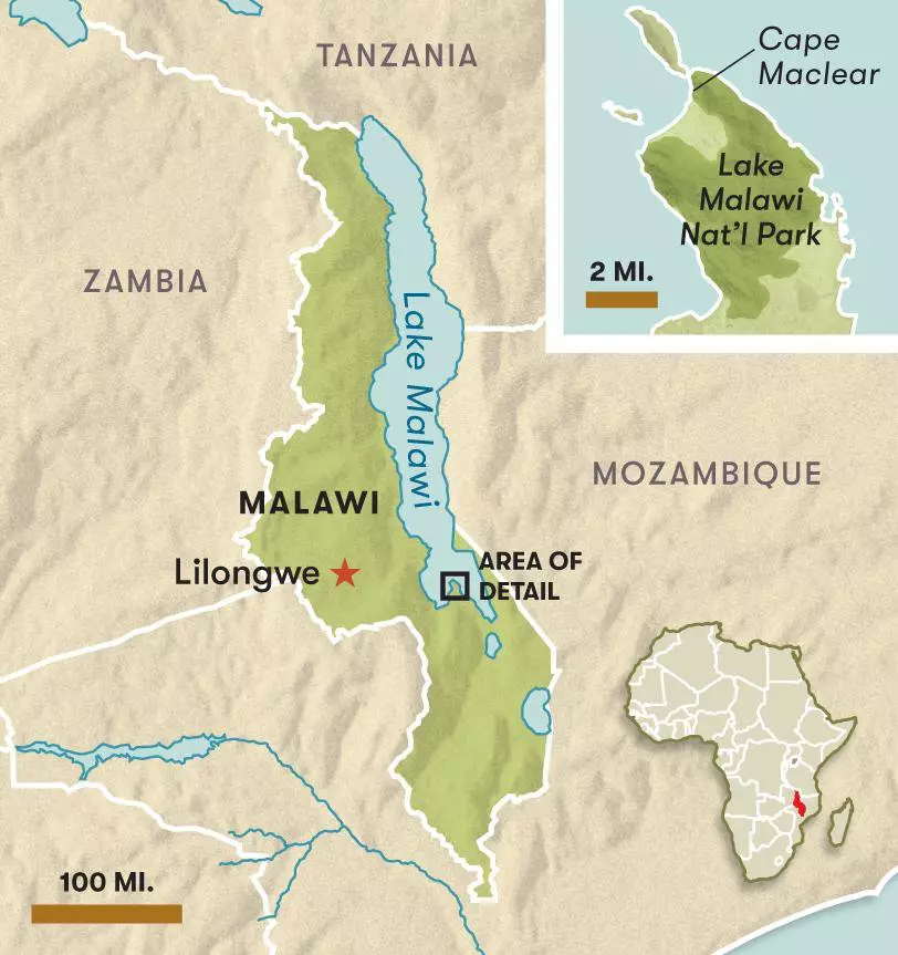 χάρτης του Μαλάουι