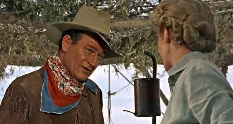 John Wayne ndi Geraldine Tsamba ku Hondo