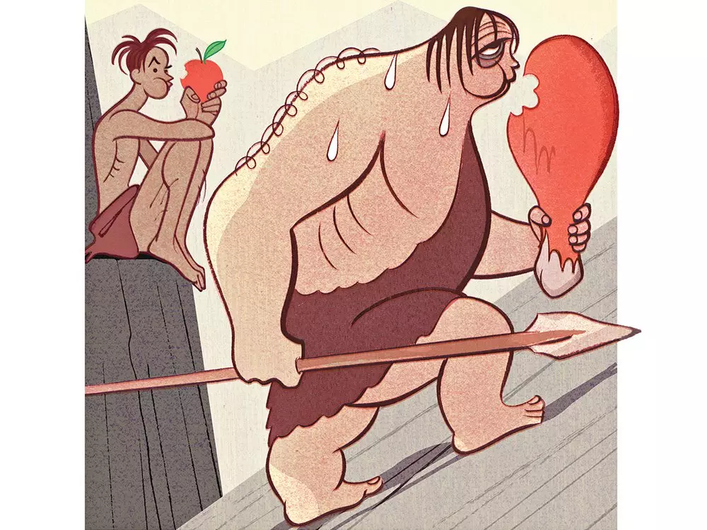 Илюстрация на неандерталската диета