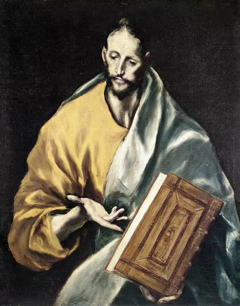 Unha pintura de 1609 de Santiago o Mozo do artista español El Greco