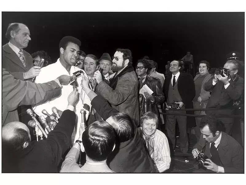 Muhammad Ali en una rueda de prensa