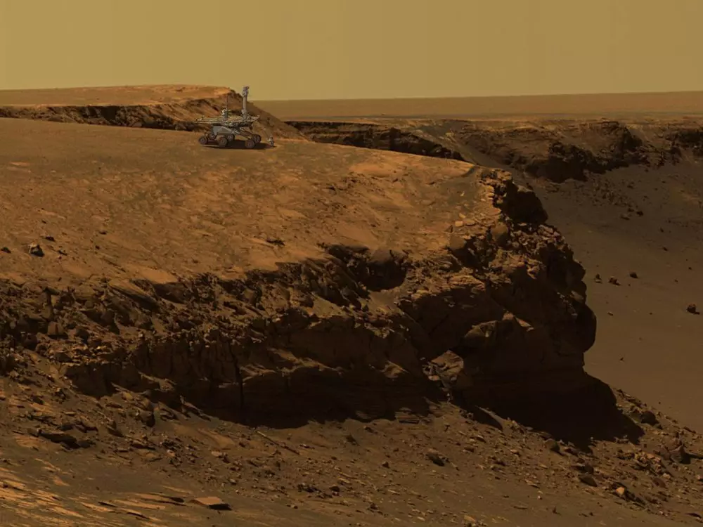 Kamoo Opportunity Rover ea NASA e entseng Mars Karolo ea Lefatše