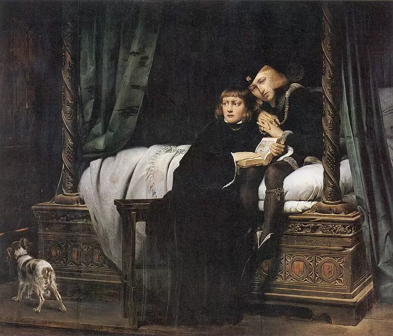Paul Delaroche se 1831-uitbeelding van die prinse in die toring