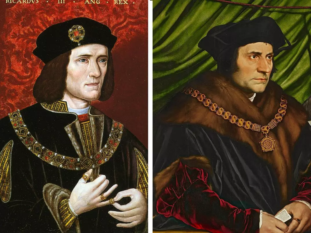Richard III (links) en Thomas More (regs)