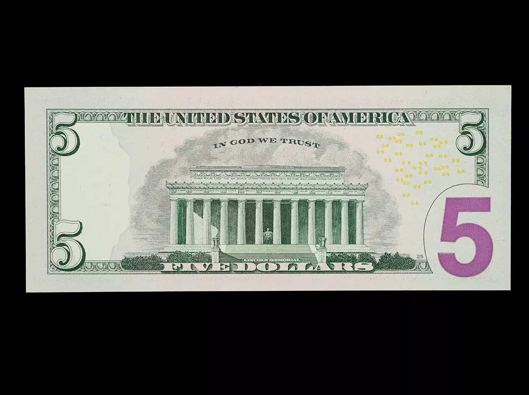 Банкнота от пет долара, Мемориал на Линкълн, САЩ