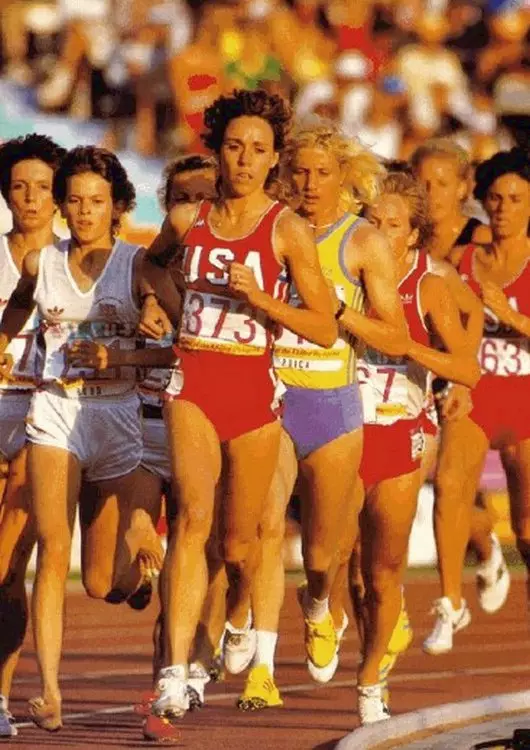 Lijevo-desno: Zola Budd, Mary Decker, Maricica Puică, 3000 m, Olimpijske igre 1984.