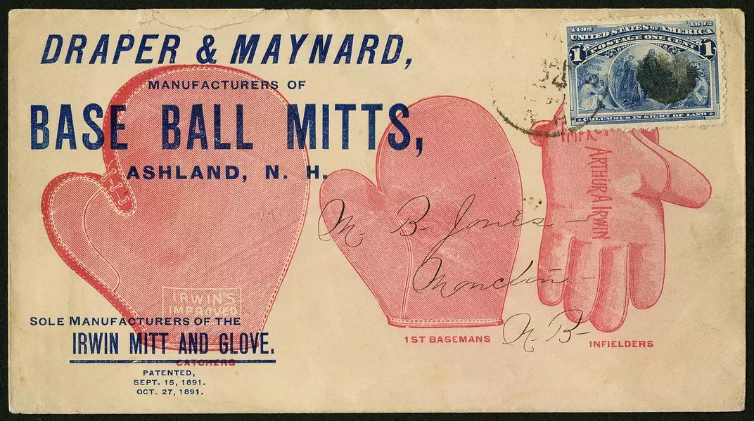 Draper & Maynard, mga tiggama sa base ball mitts advertising cover