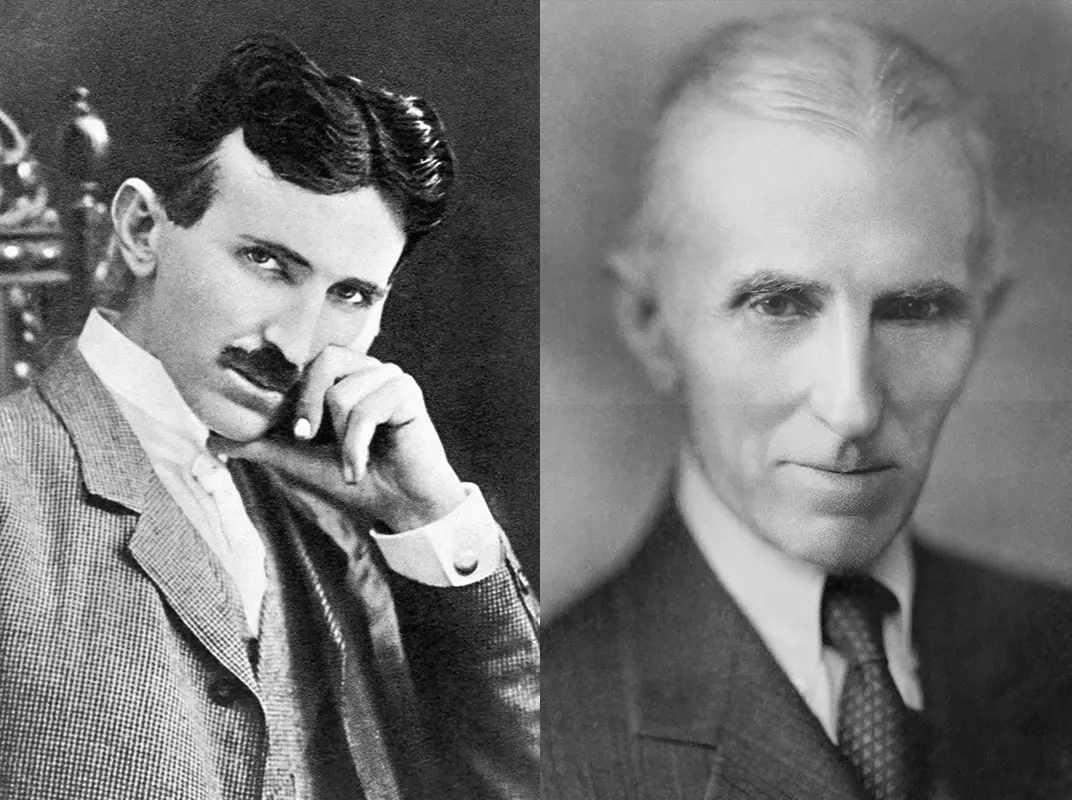 Nikola Tesla Old-Young Sammenlign