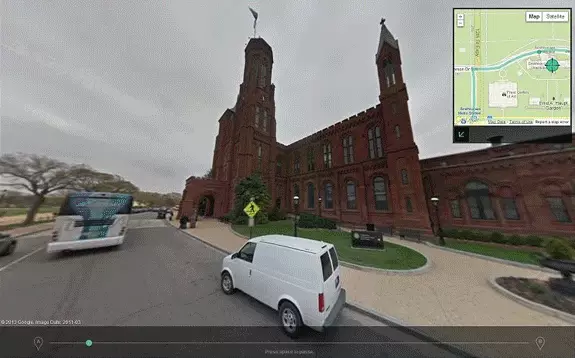 Een hyperlapse van het Smithsonian Castle, met de gratis tool gemaakt door Teehan+Lax Labs