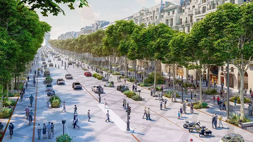 Rendering degli Champs-Élysées