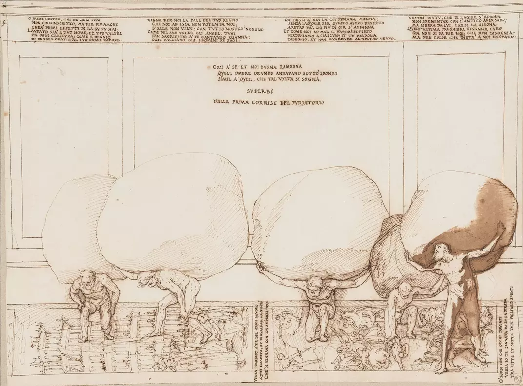 Zuccaris illustrasjon av straff i skjærsilden