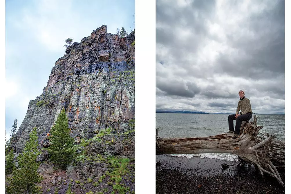 Obsidian Cliff in arheolog Doug MacDonald