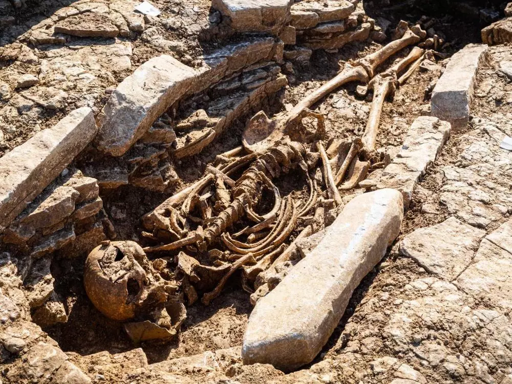 Szkielet w brytyjskim rzymskim grobie