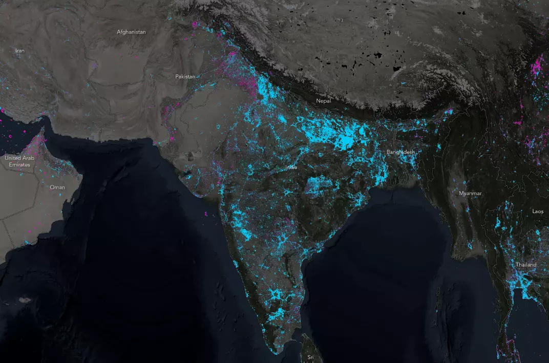 Un mapa impressionant mostra els canvis de llum a la nit al voltant del món 36962_5