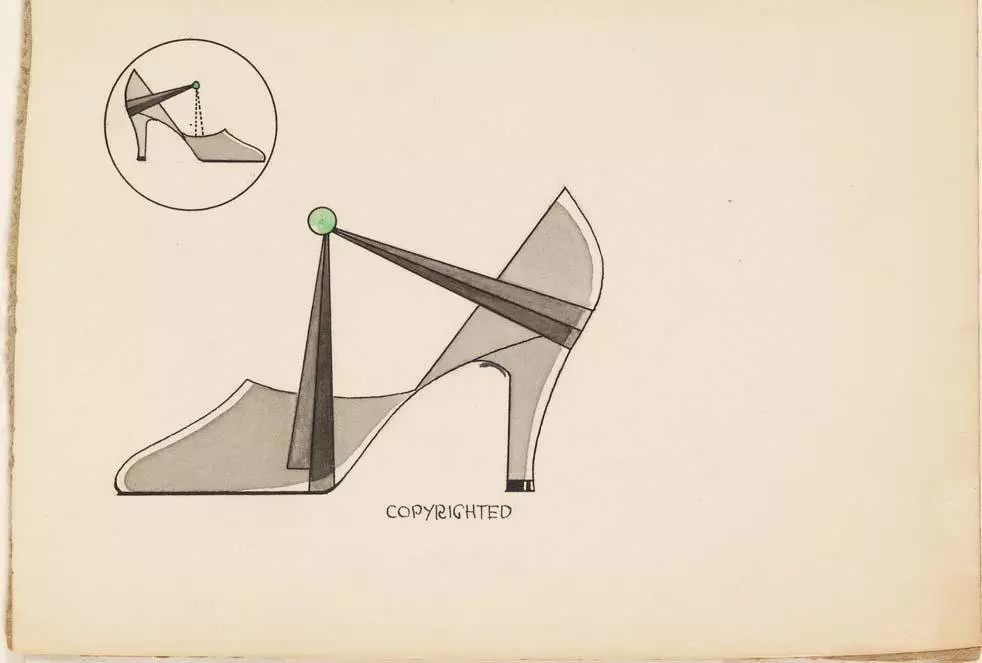 დიზაინი ჰენრი დრეიფუსის მიერ Delman Shoes-ისთვის, 1929 წელი