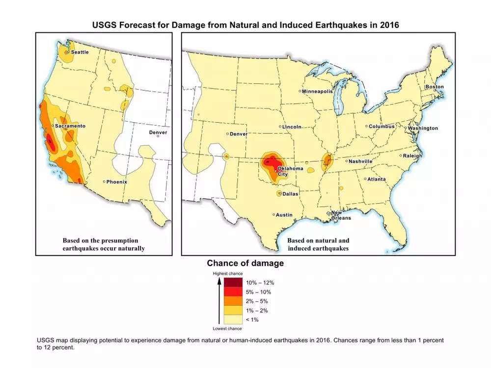 Carte des tremblements de terre