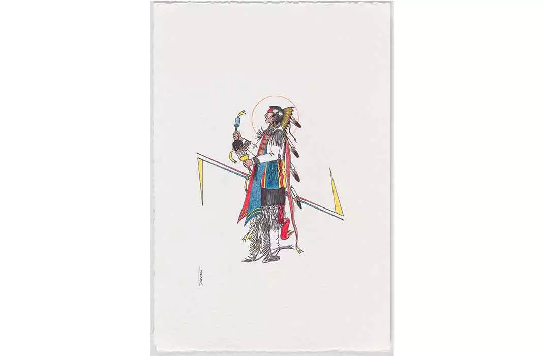 Šiems Amerikos indėnų menininkams medžiaga yra žinia 37674_7